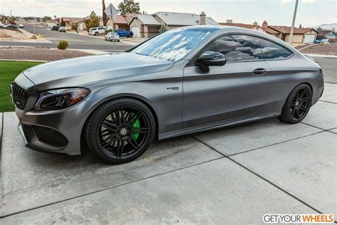 Mercedes Benz C43 Amg Coupe Forgestar Cf7s Matte Black Getyourwheels