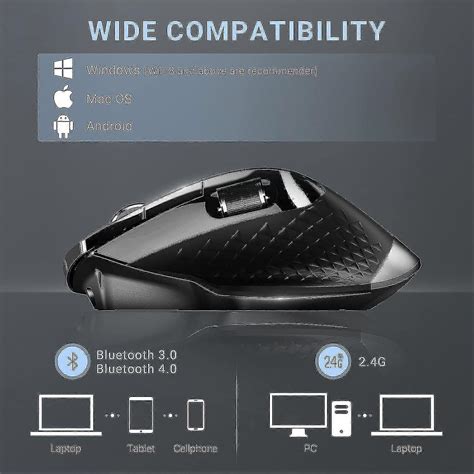 Rapoo Wireless Mouse Multi Device Bluetooth Mouse For Laptop
