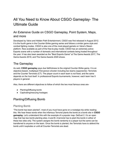 Ppt All You Need To Know About Csgo Gameplay The Ultimate Guide