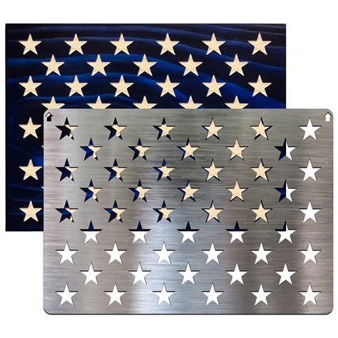 American Flag Stencil 14 Gauge Steel 50 Stars For 3ft Flag Made By