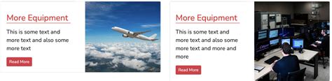 Html Trying To Align Two Horizontal Cards Together So That The Bottom