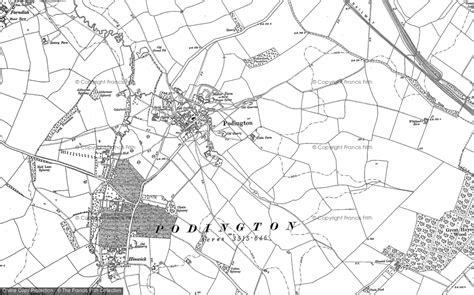 Historic Ordnance Survey Map Of Podington 1899 1900