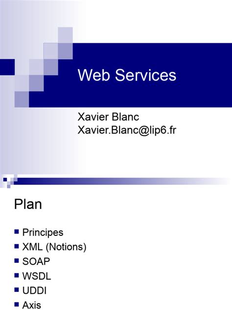 xb4 webservices pdf xml langage de balisage