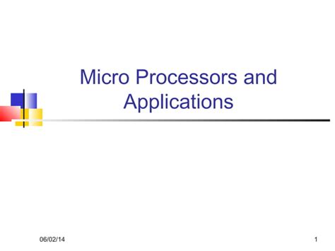 Microprocessor Application Introduction Ppt