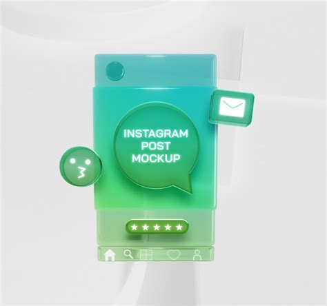 Premium Psd Glass Like Instagram Post Mockup Design