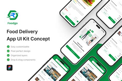 Foodgo Food Delivery App Kit Figma