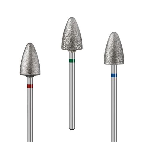 Melodysusie 3pcs 8mm Diamond Pedicure Cone Drill Bits Set For Cracked Skin Corns Callus Removal