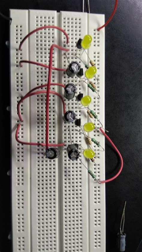 5 Led Chaser Using A Transistor 7 Steps With Pictures Instructables