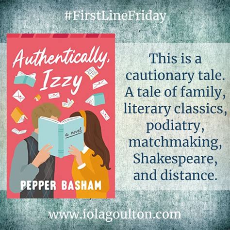 First Line Friday 260 Authentically Izzy By Pepper Basham