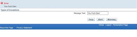 Oracle Applications Displaying Exception Messages Based On Conditionoaf