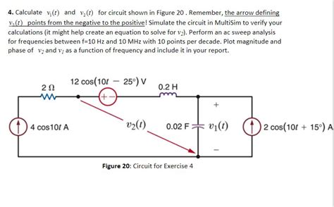 solved calculate v 1 t and v 2 t for circuit shown in