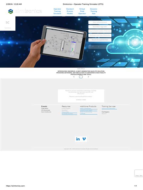 Simtronics Operator Training Simulator Ots Pdf Simulation Privacy