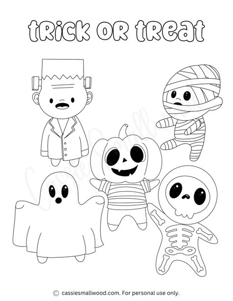 Cute Halloween Mummy Coloring Pages
