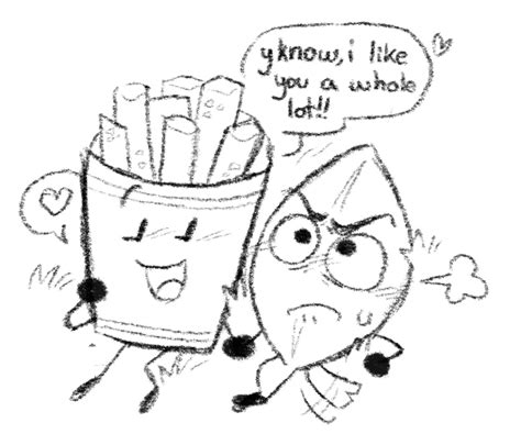 Evil Leafy X Fries Bfdia Cute Drawings Dont Drink And Drive I Dont Have Friends