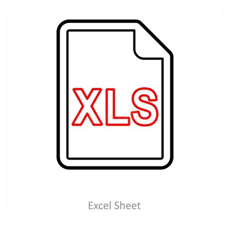 Excel Sheet And File Icon Concept Stock Vector Illustration Of Excel