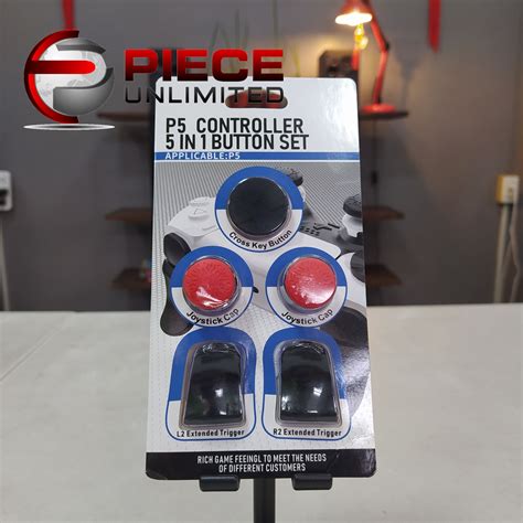 P5 Controller Dualsense 5 In 1 Button Set Button Cover And Extended Trigger Piece Unlimited