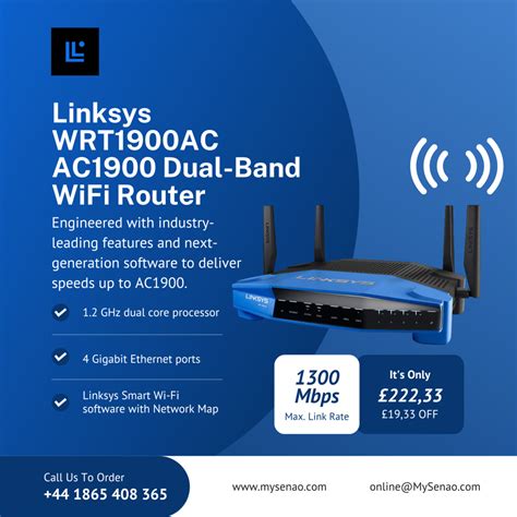 Linksys Wrt1900ac Ac1900 Dual Band Wifi Router Senao And Engenius Shop