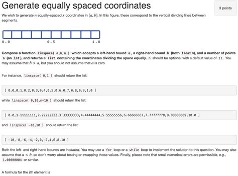 Solved Generate Equally Spaced Coordinates 3 Points We Wish Chegg Com