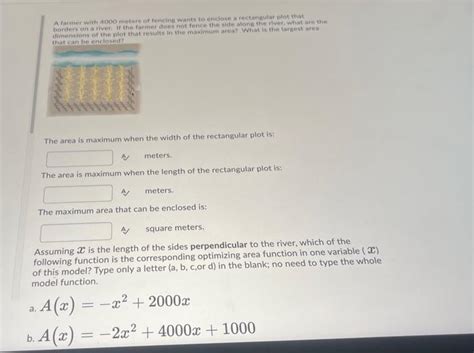 Solved The Area Is Maximum When The Width Of The Rectangular Chegg