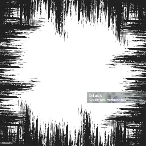 브러쉬 스트로크 텍스처 분필 프레임 검은 더러운 고민 배경입니다 중국어 페인트 브러시 줄무늬 테두리 템플릿입니다 가장자리에 대한