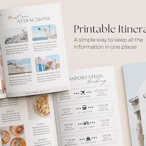 Editable Travel Itinerary Template Trip Itinerary Printable Travel Guide Travel Agent
