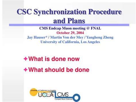 Ppt Csc Synchronization Procedure And Plans Powerpoint Presentation Free Download Id6384248