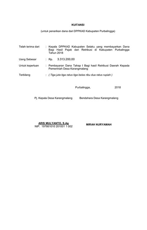 Permohonan Pencairan Dana Bagi Hasil Pajak Dan Retribusi Daerah Pdf