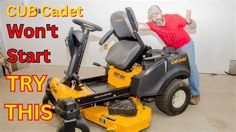 My cub cadet RZT SX won't start, check this first - YouTube