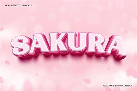 Sakura Text Effect Premium Psd
