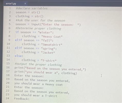 Solved Exercise 1 Identify And Fix The Error Analyze The