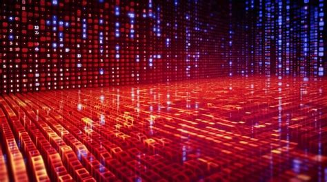 Premium Photo Dots And Lines Make Up Binary Data Effect Of Depth Of