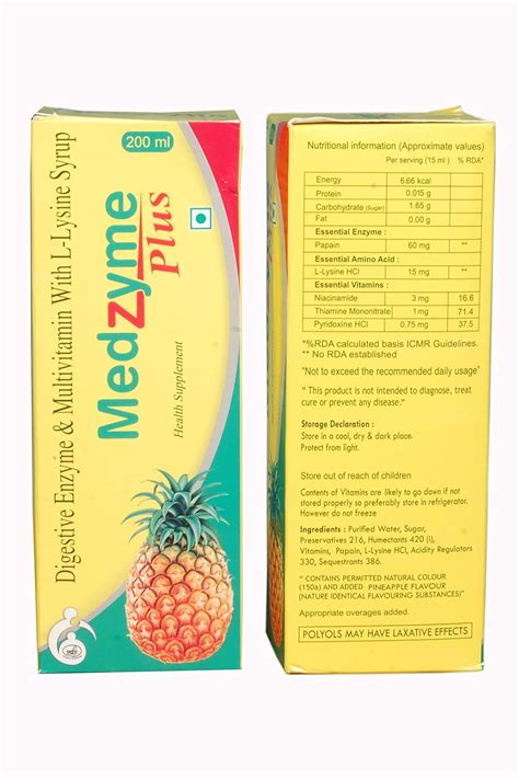 Buy Medzyme Plus 200 Ml Syrup Pack Of 2 Online At Low Prices In India