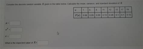 solved μ σ2 σ what is the expected value of x consider