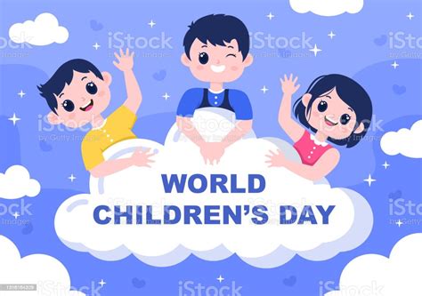 포스터 인사말 카드 벽지 배경 배너 방문 페이지 만화 캐릭터 일러스트와 함께 행복한 어린이 날 축하 가족에 대한 스톡 벡터 아트 및 기타 이미지 Istock