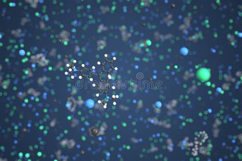 Malachite Green Molecule Conceptual Molecular Model Chemical 3d
