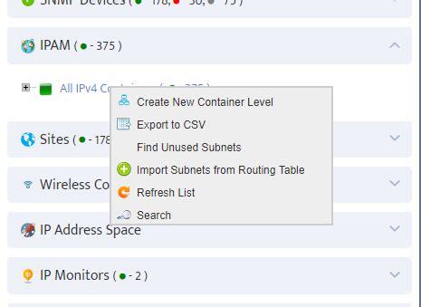 IPAM Initial Configuration Automation Subnets Network Monitoring Tools