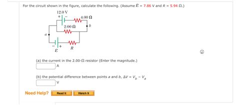 Solved For The Circuit Shown In The Figure Calculate The Chegg