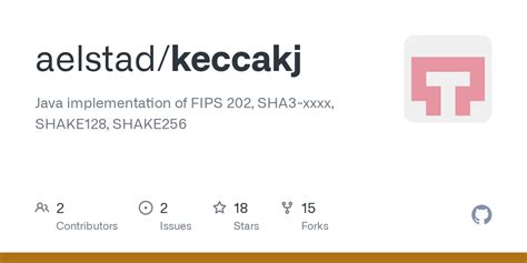 Github Aelstadkeccakj Java Implementation Of Fips 202 Sha3 Xxxx