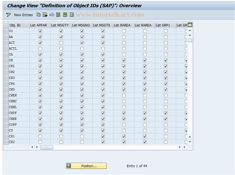 OPR SAP Tcode Definition Of Object IDs SAP