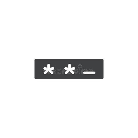 Password Entry Icon Simple Vector Symbol Stock Vector Illustration Of