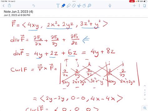 solved 𝐅 x y z 4 x y 𝐢 2 x 2 2 y z 𝐣 3 z 2 y 2 𝐤