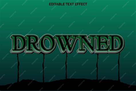 Premium Vector Drowned Editable Text Effect 3 Dimension Emboss Simple