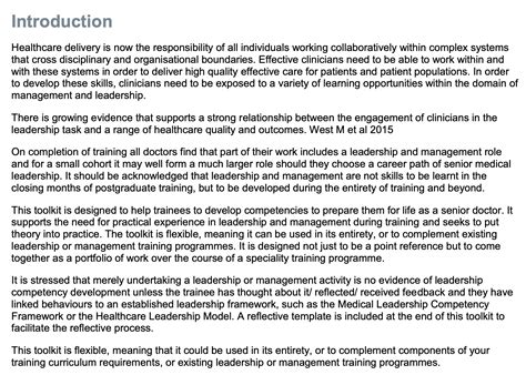 Learning To Lead Toolkit A Tiered Approach To Developing Clinical