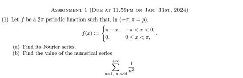 Assignment 1 Due At 11 59pm On JAn 31st Chegg Com