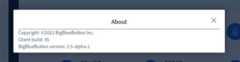 Show Bigbluebutton Version In Client · Issue 10443 · Bigbluebuttonbigbluebutton · Github