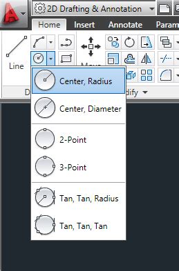 Drawing A Circle In AutoCAD CAD