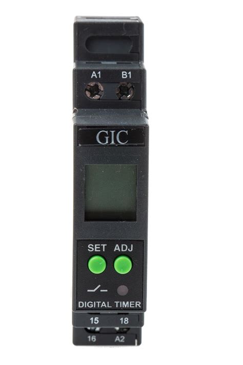 Gic Spdt Multi Function Timer Relay 24 → 240v Ac Dc 0 1 S → 999h Din