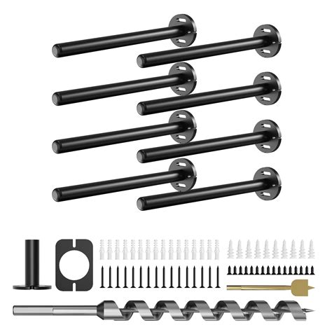 8pcs Wall Shelf Brackets Heavy Duty Floating Shelf Bracket Hiddeninvisible Black Shelving 8pcs Wall Shelf Brackets Heavy Duty Floating Shelf Bracket Hiddeninvisible Black Shelving