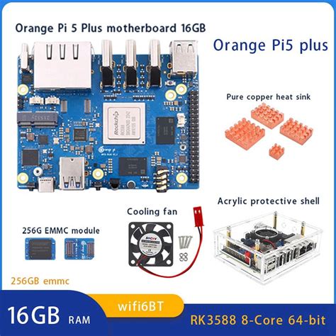 Orange Peel 5 Plus 16gb Ram 256gb Emmc Module Rk3588 Octa Core 64 Bit Supports 8k Video 2 5g