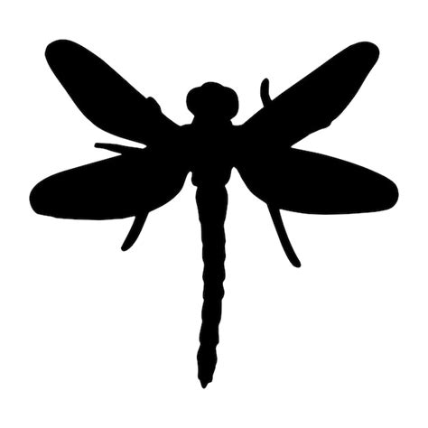 잠자리 아이콘 실루엣 벡터 일러스트 레이 션 프리미엄 벡터